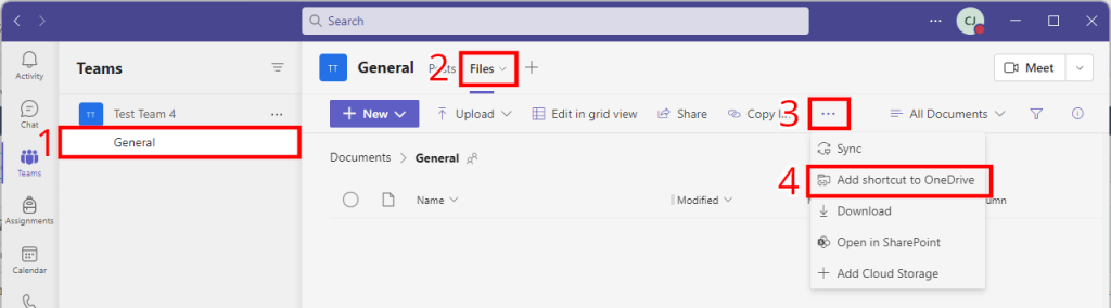 Add a shortcut to Teams Files in OneDrive | Office of Technology